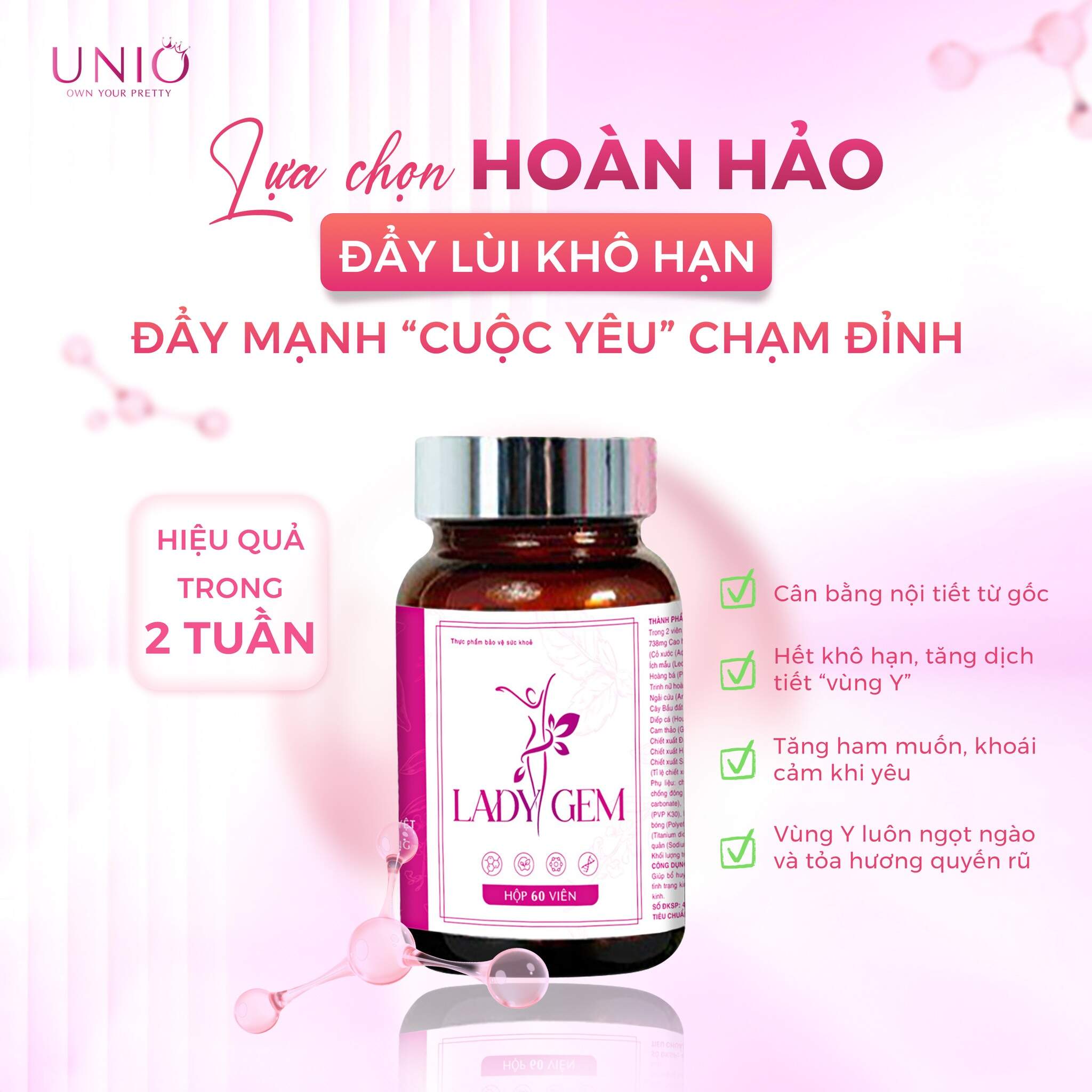 Viên uống nội tiết tố Lady Gem chính hãng - UNIO
