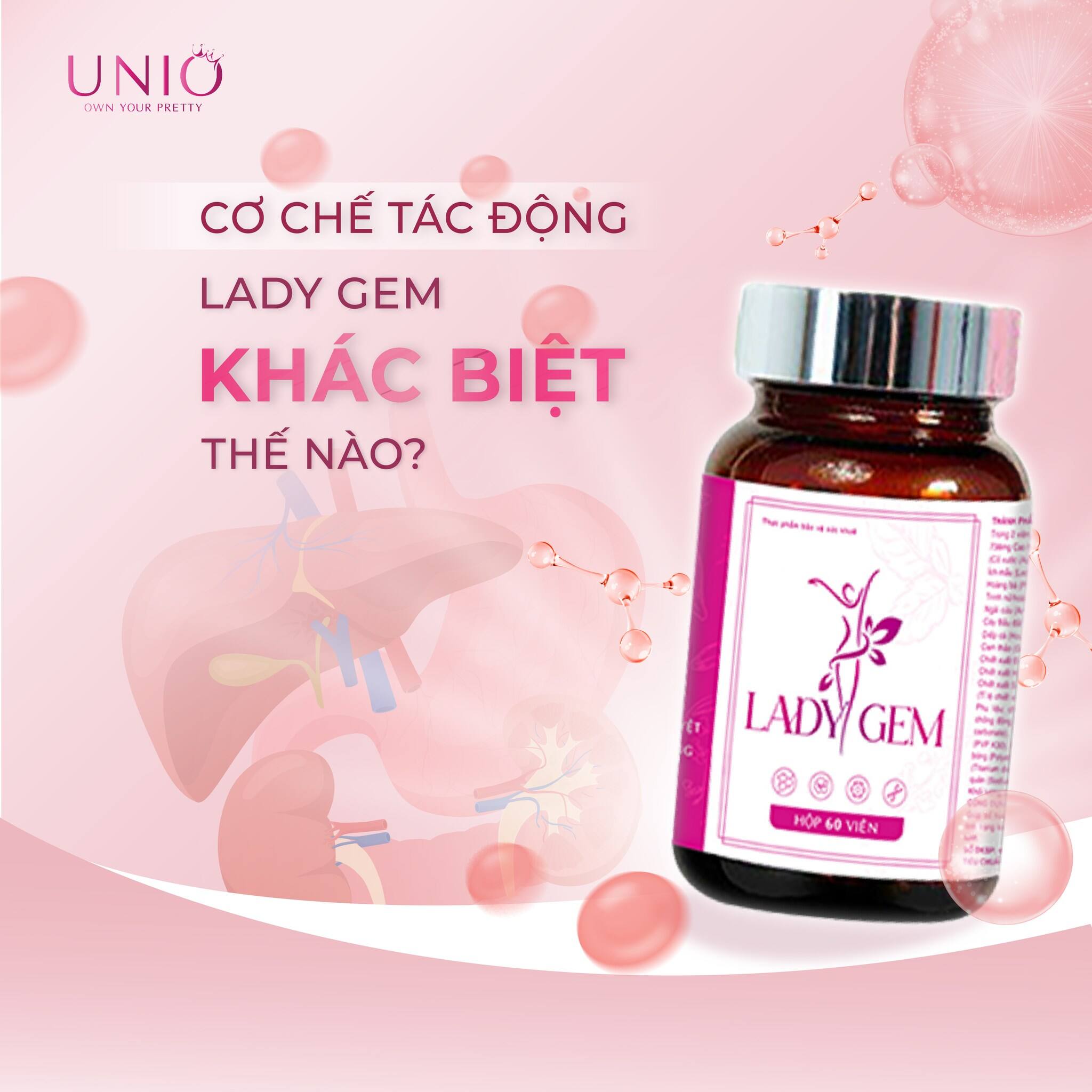 Viên uống nội tiết tố Lady Gem chính hãng - UNIO